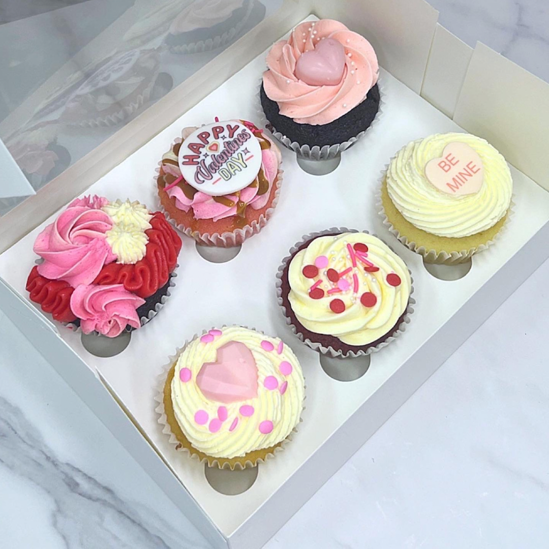 Valentines Day Cupcake 6 Pack – Kaylas Cookery